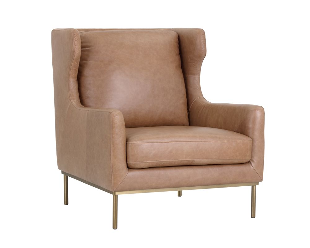 VIRGIL VIRGIL LOUNGE CHAIR - MARSEILLE CAMEL LEATHER SUNPAN 103679