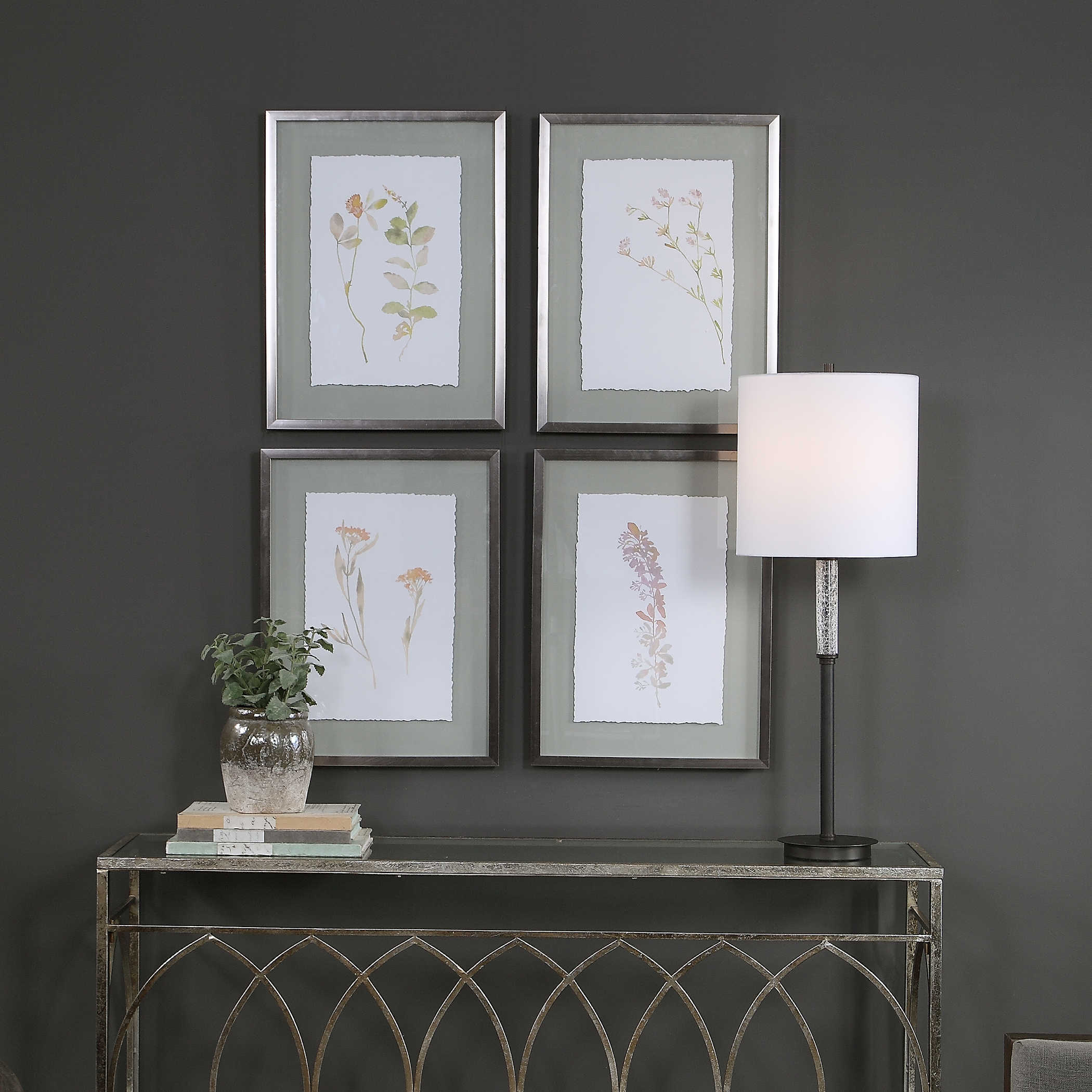 33703 FLOURISH FRAMED PRINTS, S/4 UTTERMOST 33703