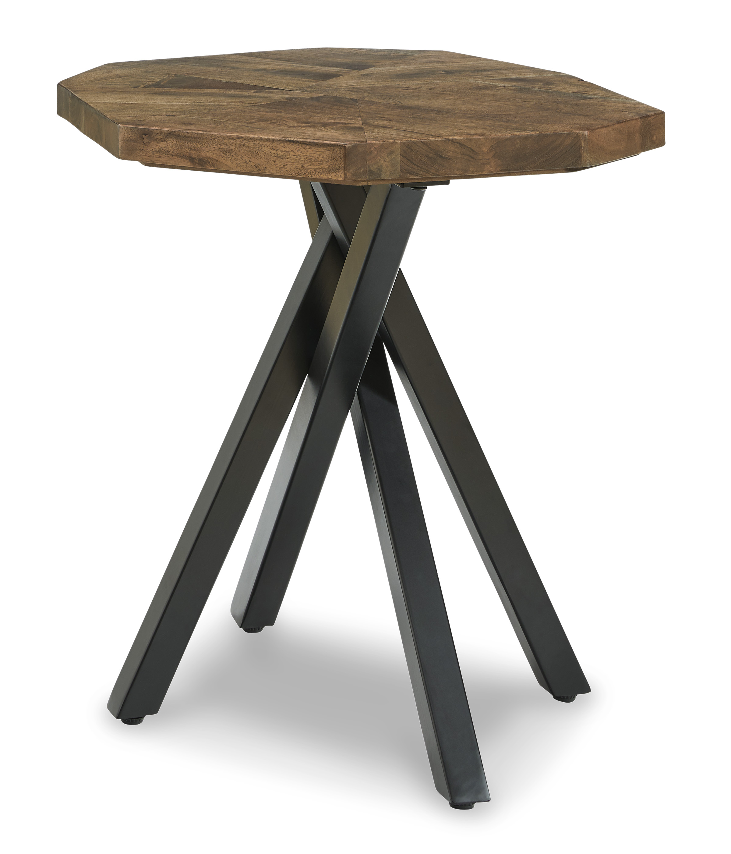 ROUND END TABLE Haileeton Brown Black T806 6 ASHLEY ROUND END TABLE Haileeton Brown Black T806 6 ASHLEY