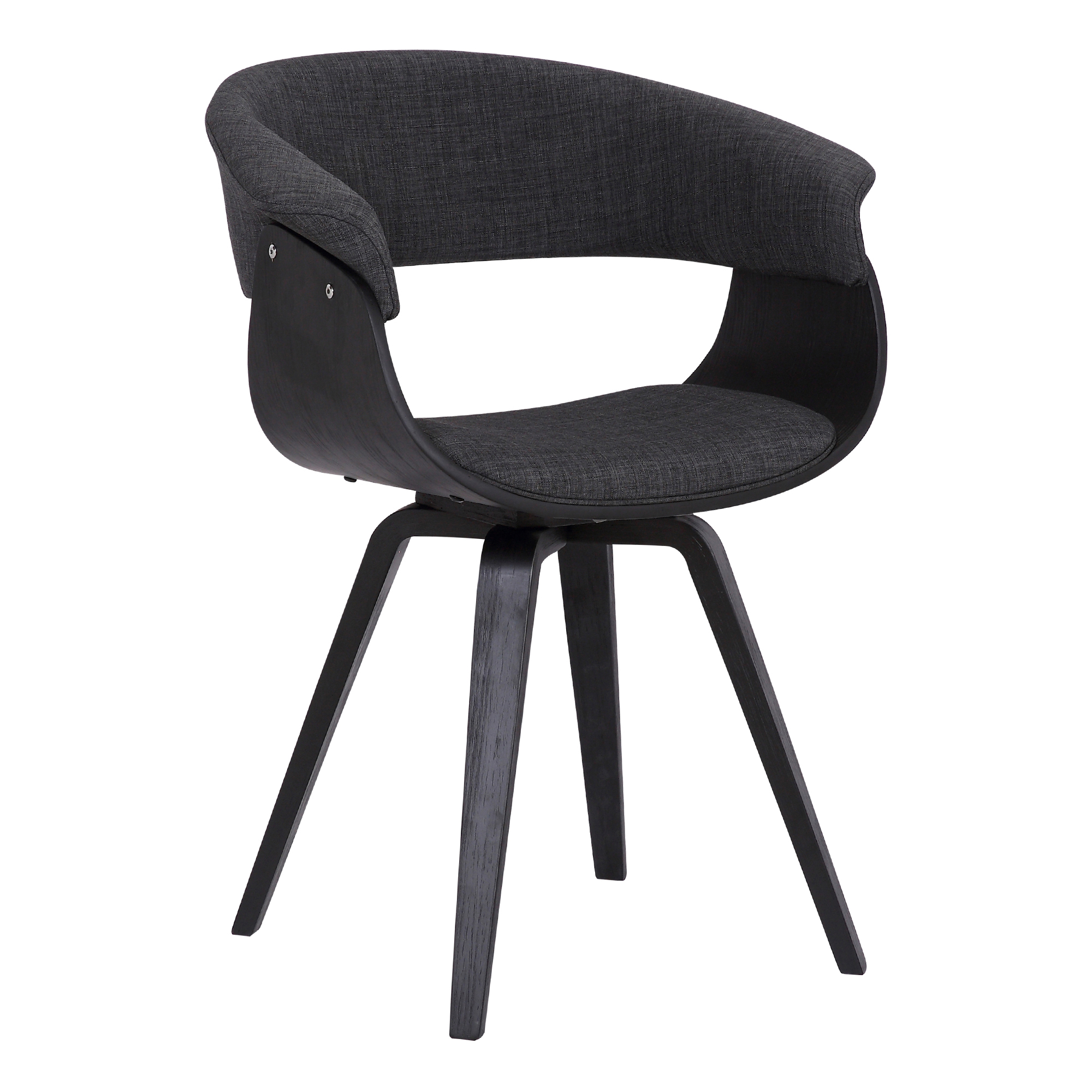 LCSUCHBLCH SUMMER CONTEMPORARY DINING CHAIR IN BLACK BRUSH WOOD FINISH ...