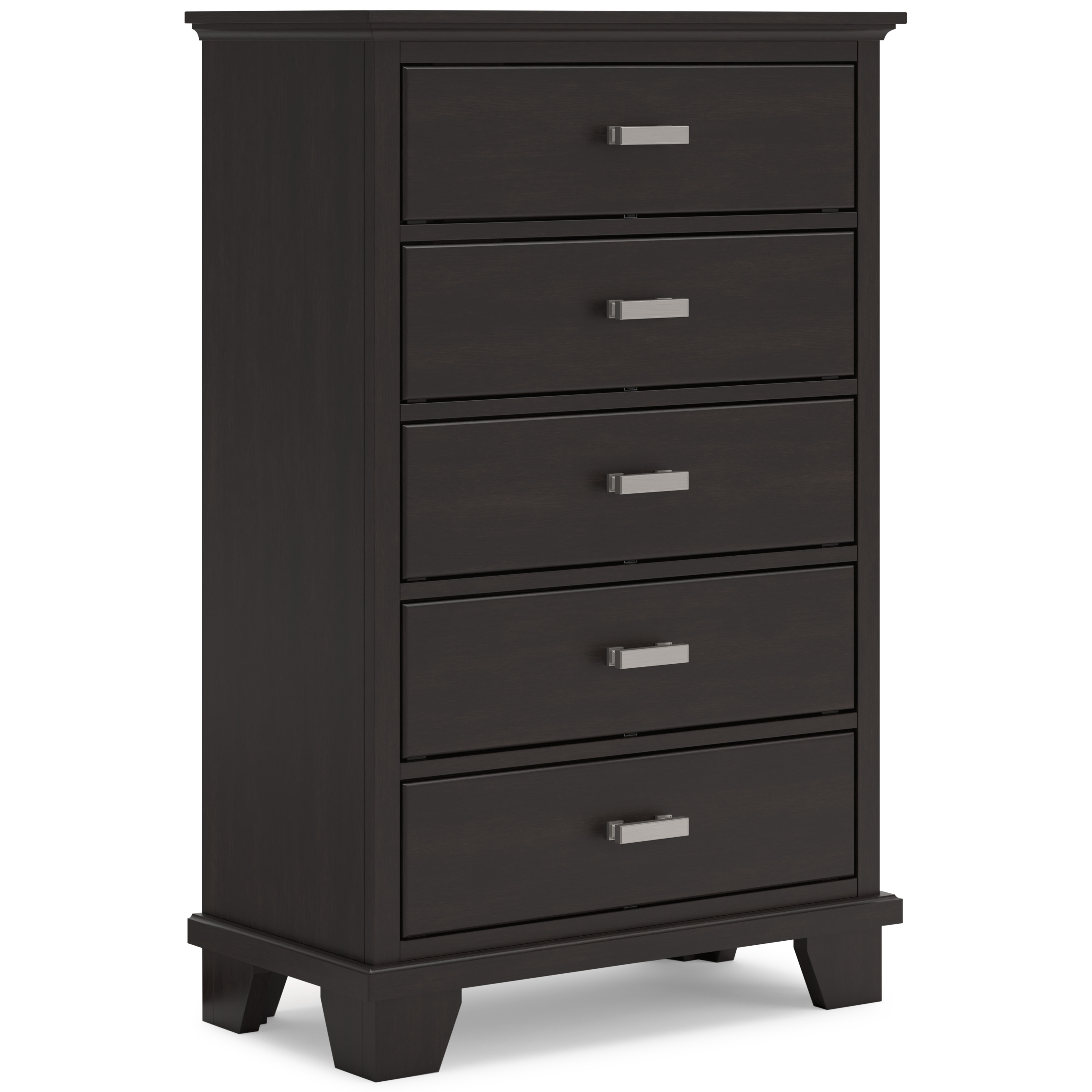 Covetown FIVE DRAWER CHEST ASHLEY Dark Brown B441-46