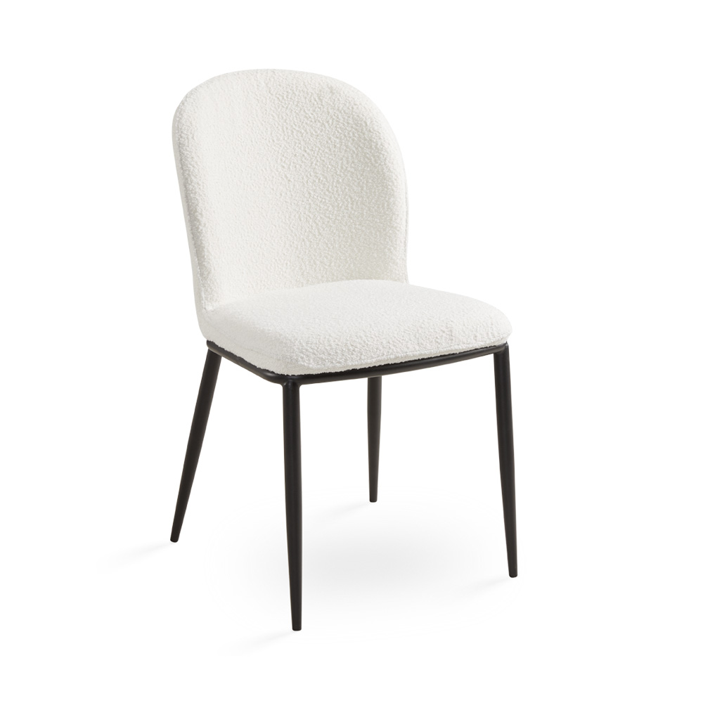 ANGIE DINING CHAIR GY-DC-3061 WHITE BOUCLE COLOR DINING CHAIR XCELLA 103861