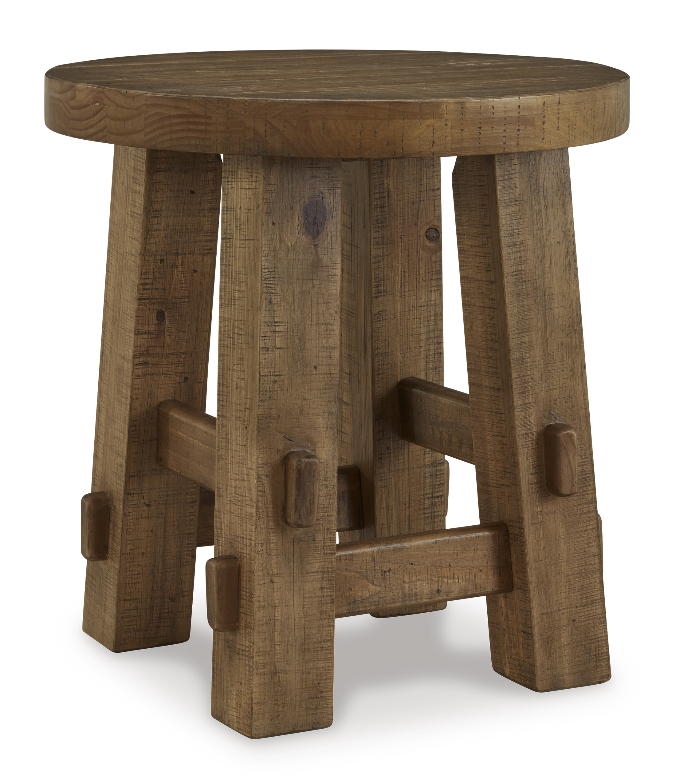 Mackifeld ROUND END TABLE ASHLEY Warm Brown T724 6 Mackifeld ROUND END TABLE ASHLEY Warm Brown T724 6