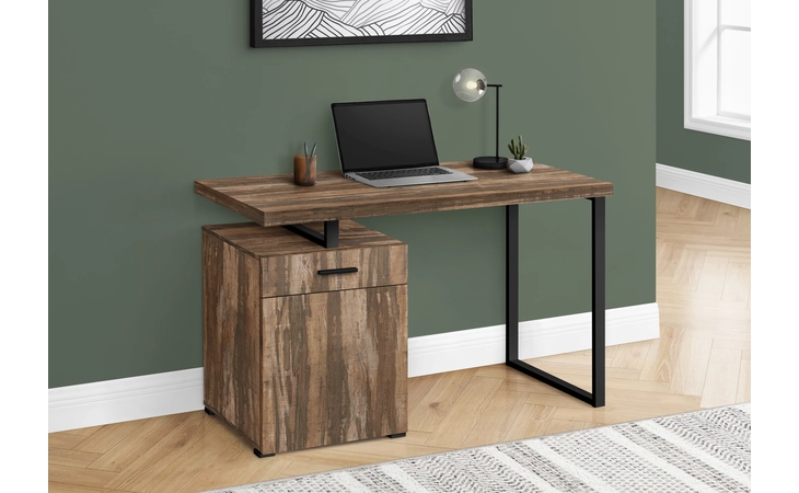 I7765 COMPUTER DESK - 48 L - BROWN RECLAIMED LEFT- RIGHT FACING MONARCH ...